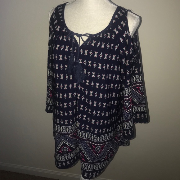 Signature Studio | Tops | Large Signature Studio Tunic In Navy Blue ...